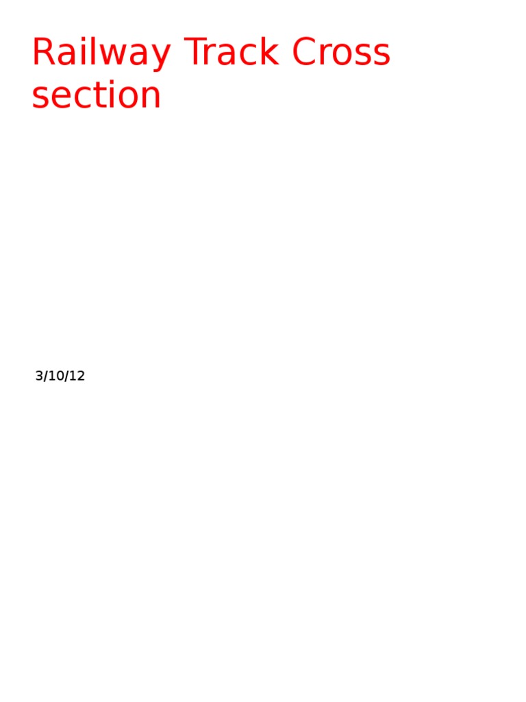 Railway Track Cross Section | PDF
