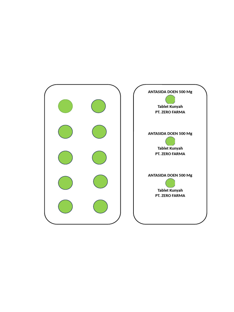 Antasida Doen 500 mg: Tablet Kunyah | PDF