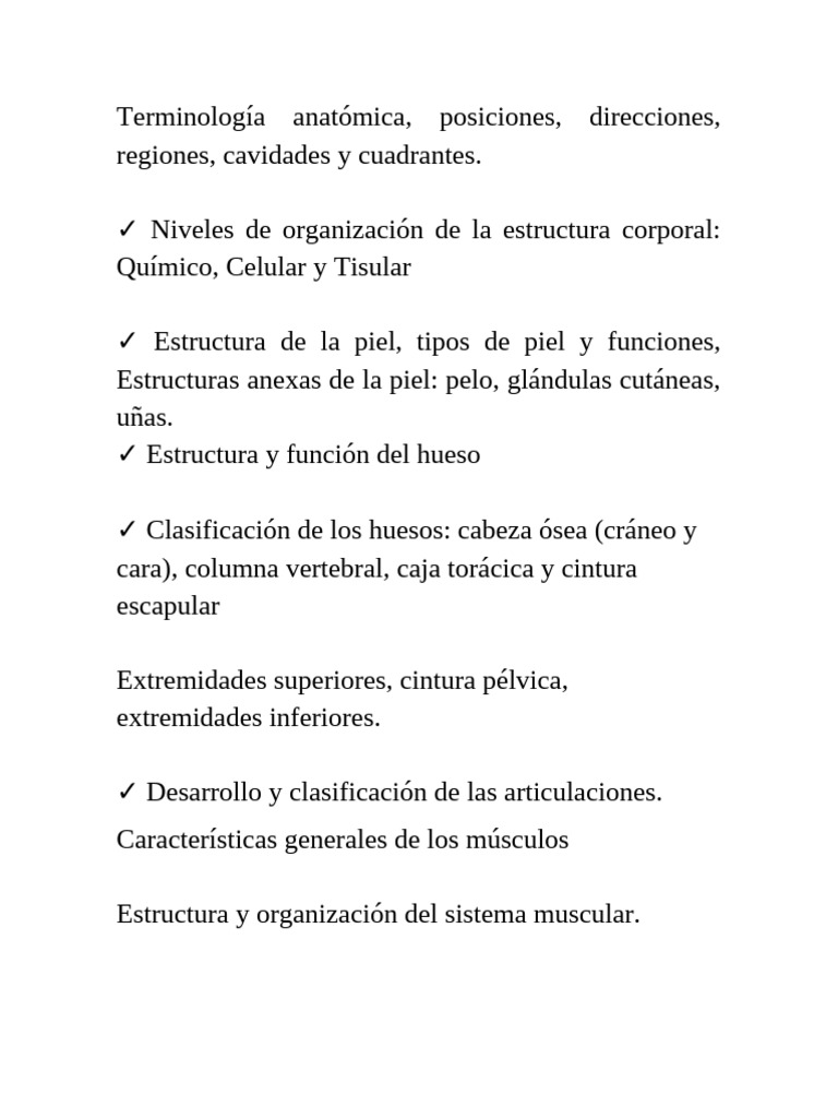 Terminología - Anatómica 2 | PDF