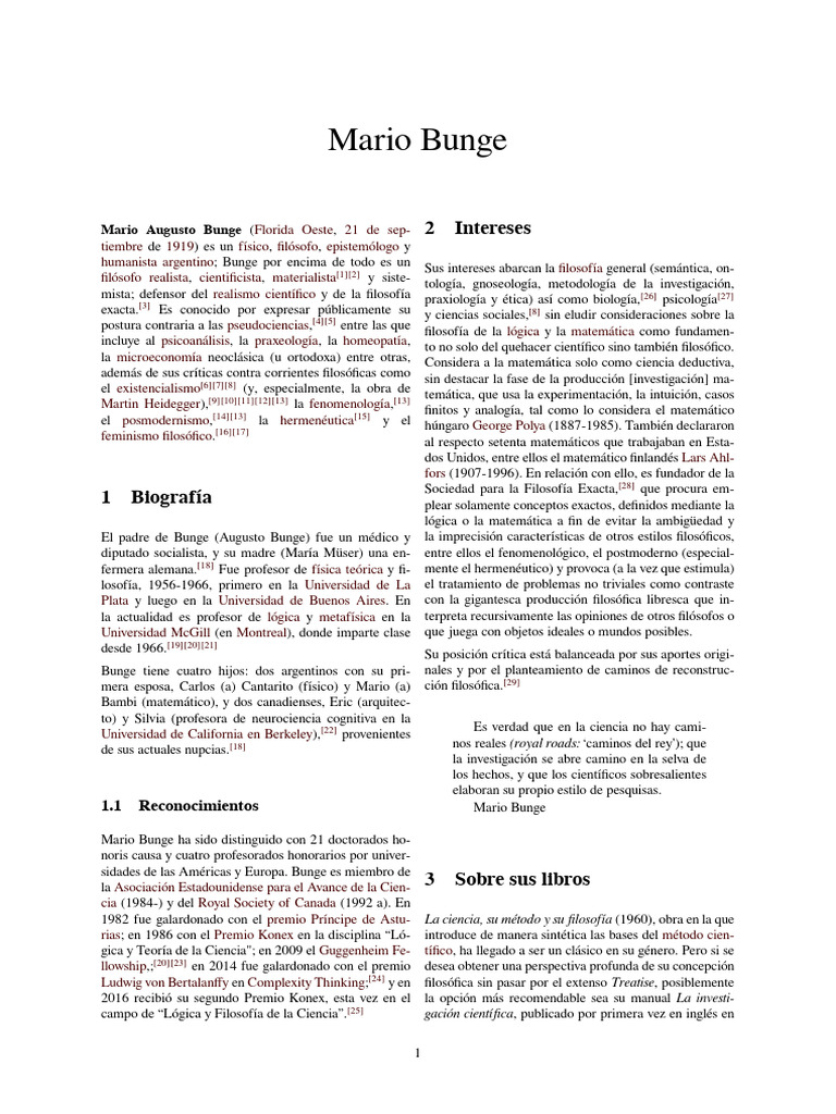 Bunge Wikipedia | PDF