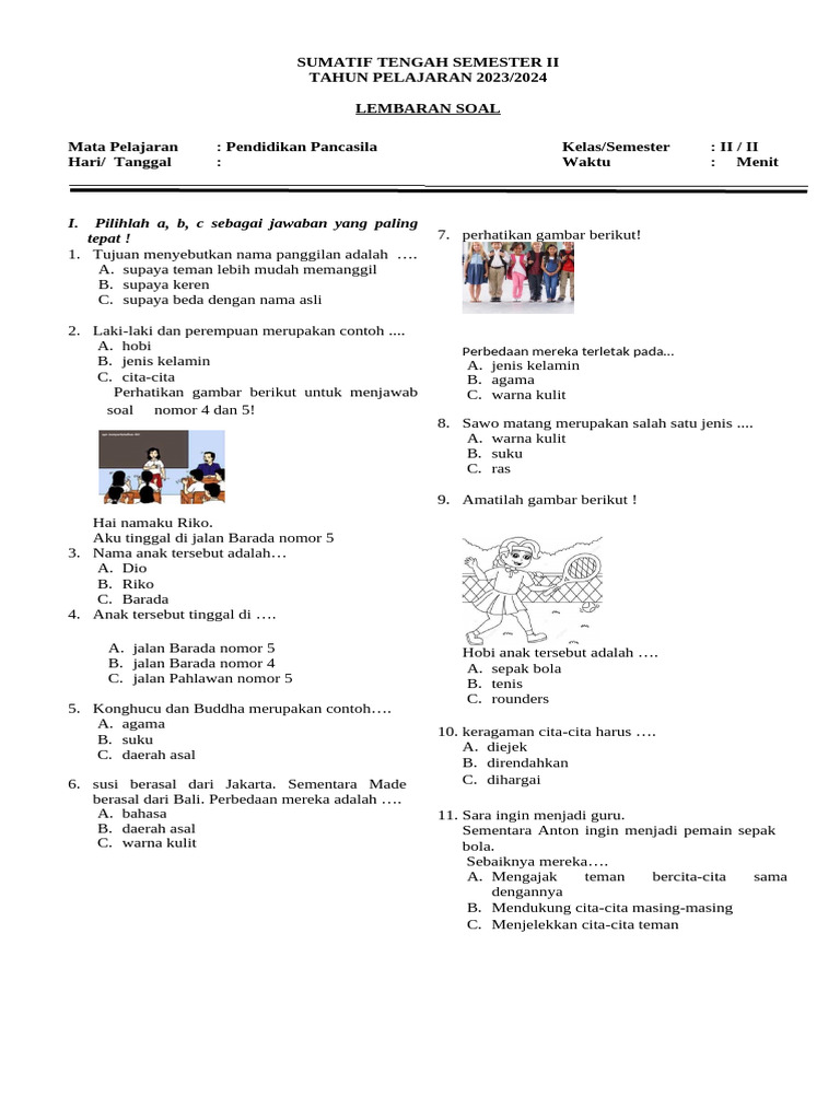 Soal Pend.pancasila | PDF