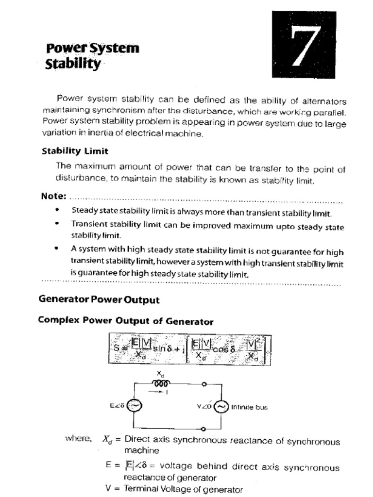 Power Sytem Stability - PDF 2 | PDF