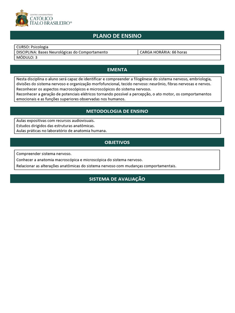Filogênese e Funções do Sistema Nervoso | PDF | Sistema nervoso | Anatomia
