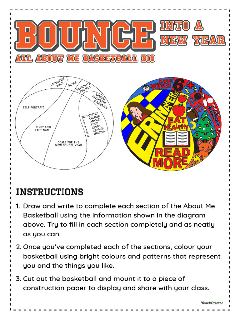 All About Me Template Basketball Printable PDF | PDF