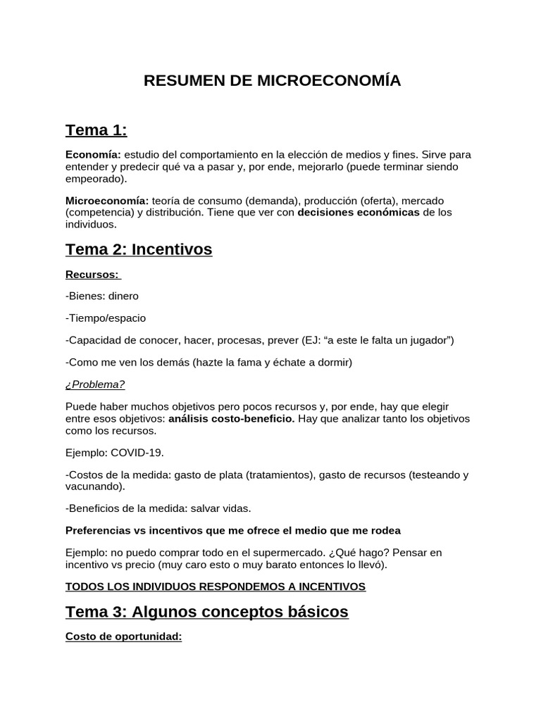 Resumen Micro | PDF | Monopolio | Elasticidad (economía)