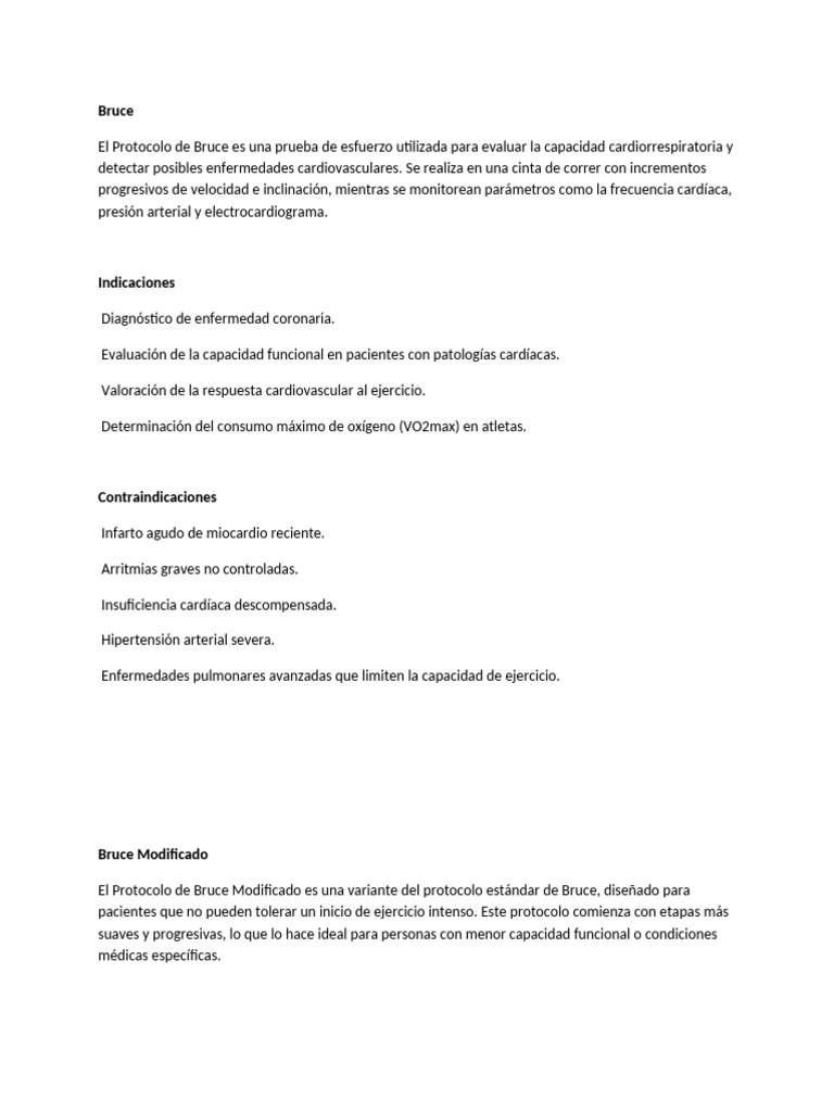 Bruce | PDF | Infarto de miocardio | Insuficiencia cardíaca