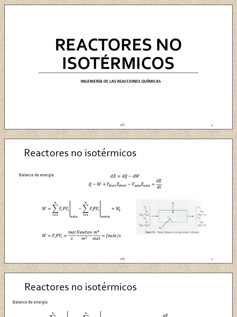 11 Reactores No Isotermicos | PDF | Reactor Quimico | Cantidad