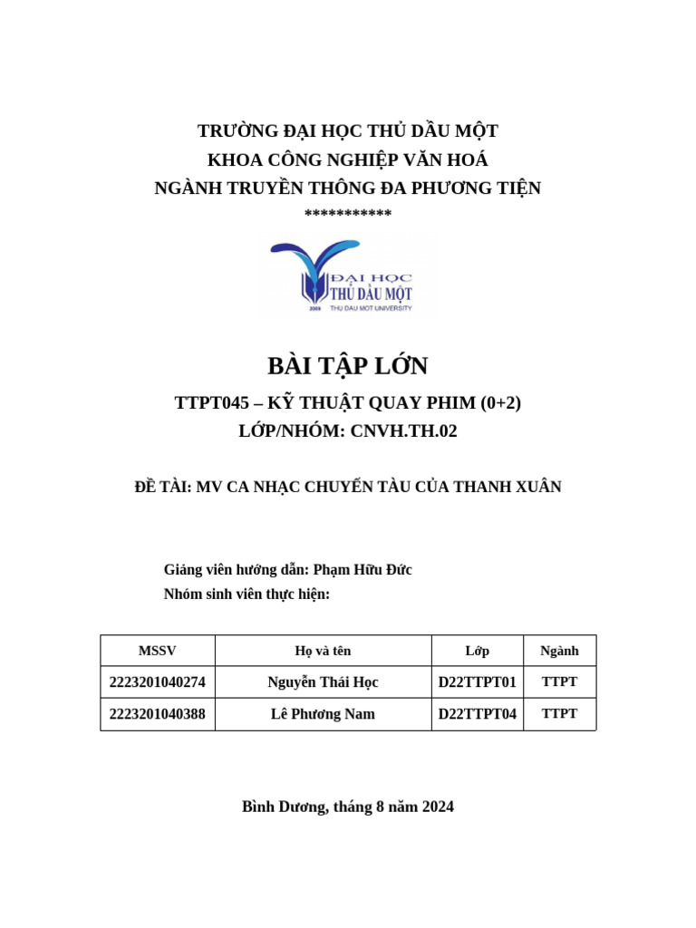 BTL CHUYẾN TÀU CỦA THANH XUÂN | PDF