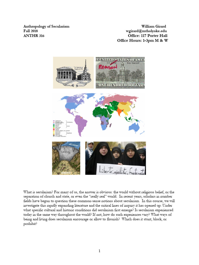 Anthropology of Secularism | PDF | Secularism | God