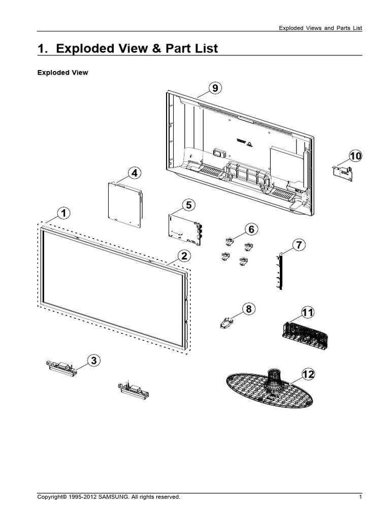 Exploded View Parts List (UN32EH5300F) | PDF | Metrology | Quantity