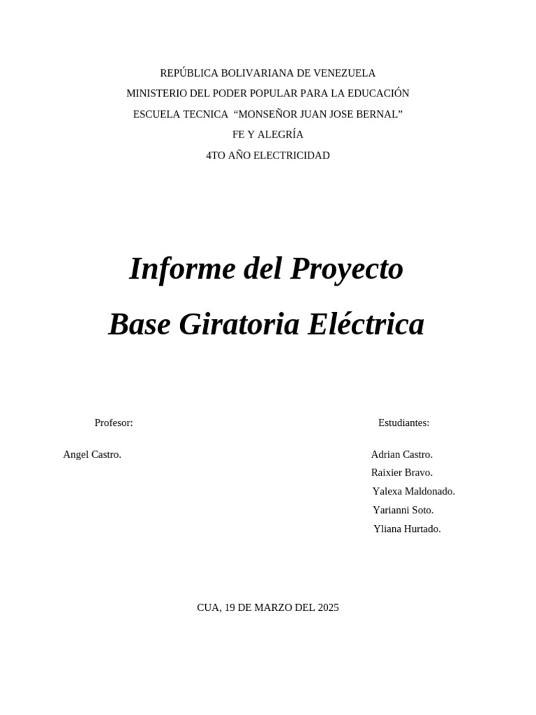 PROYECTO | PDF | Enchufes y tomas de corriente alterna | Cambiar