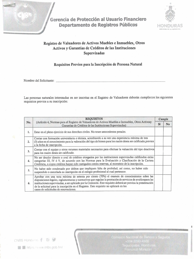 Requisitos Previos para La Inscripción | PDF