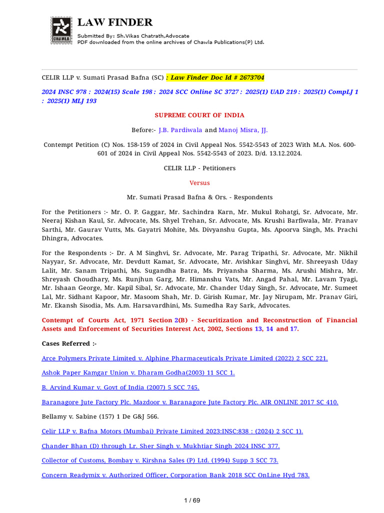 Contempt Petition | PDF | Auction | Banks