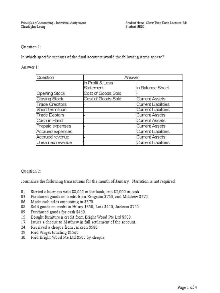 POA Assignment | PDF | Expense | Depreciation