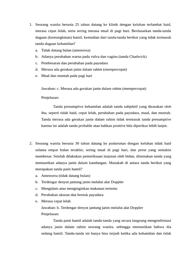 Kumpulan Soal ASKEB | PDF