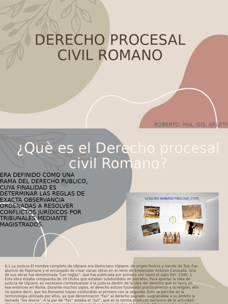 Derecho Procesal Civil Romanoexpo | PDF | imperio Romano | Justicia