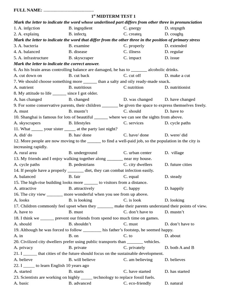 G11 - MODIFIED 1ST MIDTERM 1 | PDF | Heart Rate