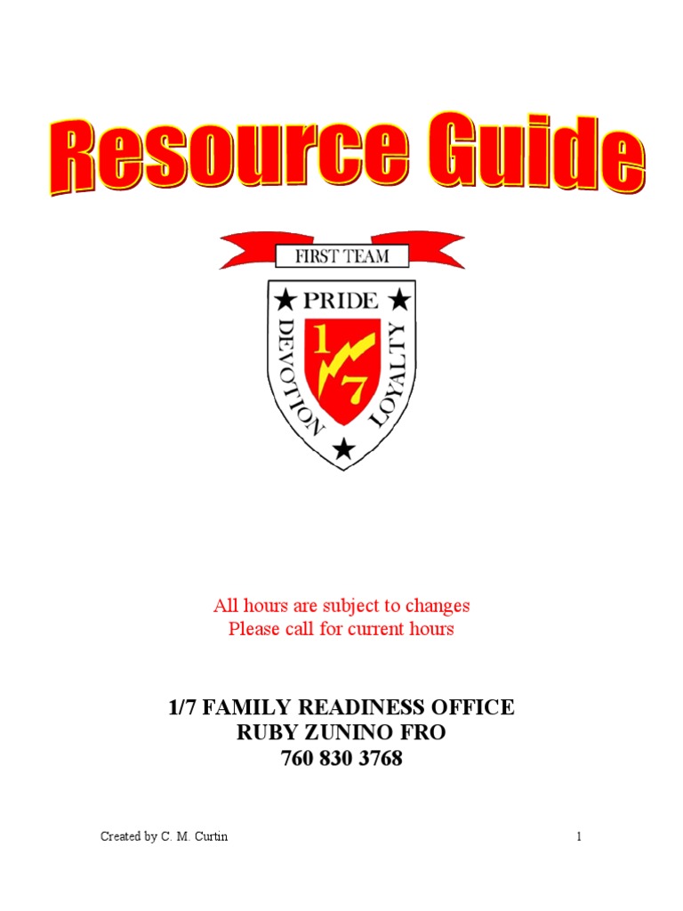 Resource Guide | PDF | United States Marine Corps | Battalion