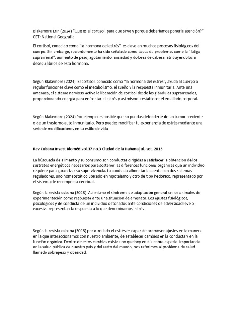 Blakemore Erin | PDF | Estrés (biología) | Cortisol
