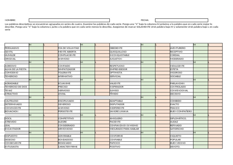 Test de Cleaver | PDF