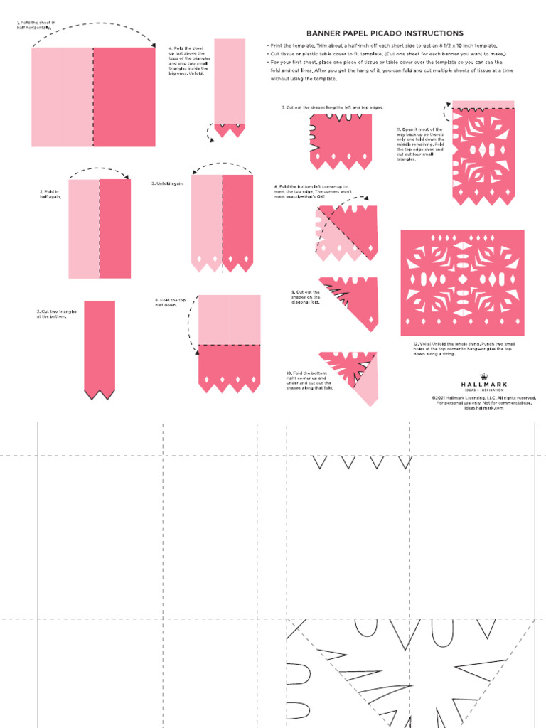 DOWNLOAD Papel Picado Templates and Instructions | PDF