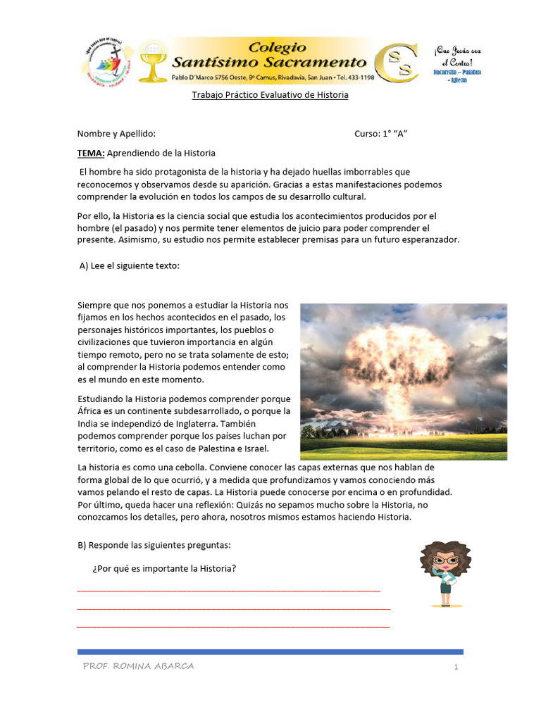 Trabajo Pr-Ctico Historia 1 - 2025 | PDF | Historiador | Science