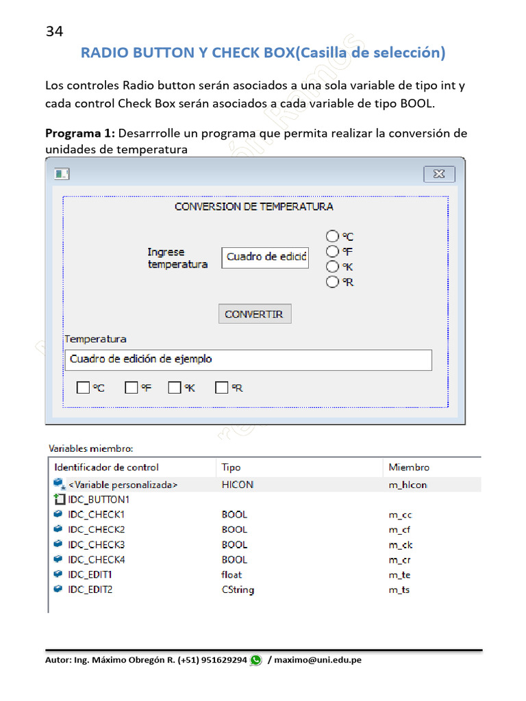 VC 04 Radiobutton Checkbox Listbox Combobox | PDF | Programación de computadoras | Ingeniería de ...
