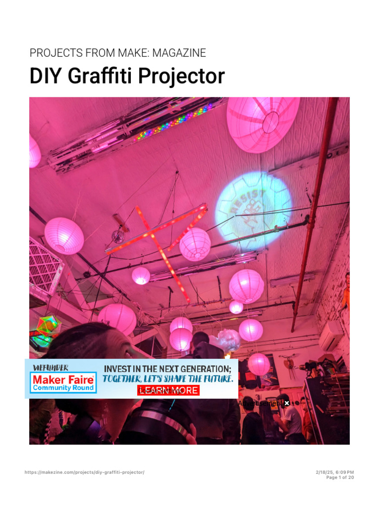 DIY Graffiti Projector - Make- | PDF | Rechargeable Battery | Camera