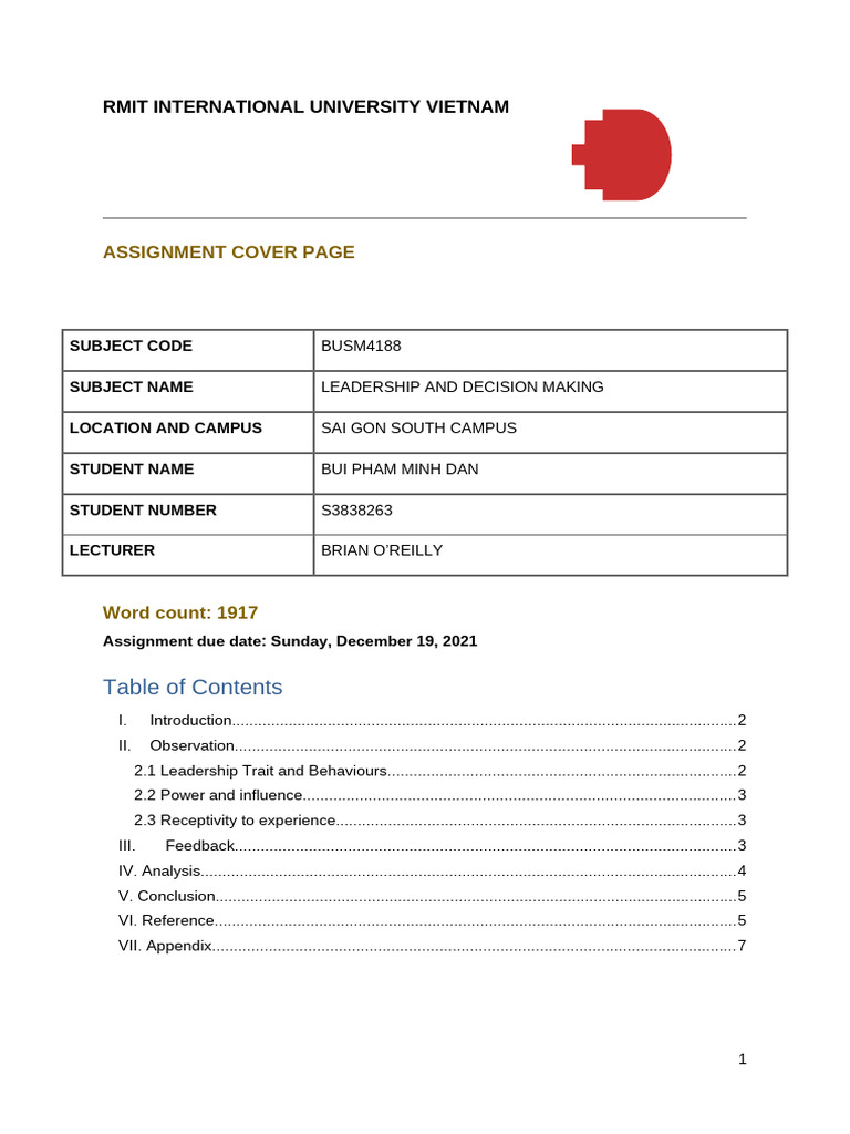 Leadership Analysis in Business Context | PDF | Leadership | Knowledge