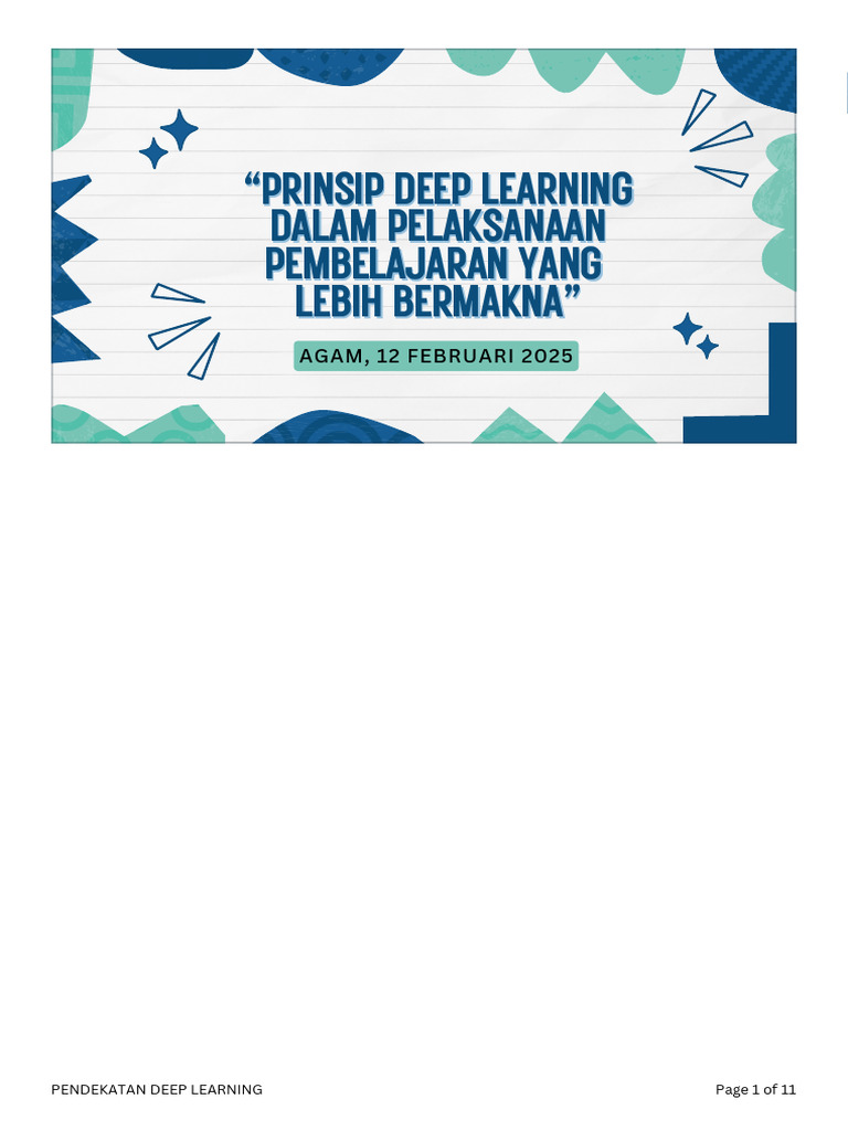PENDEKATAN DEEP LEARNING | PDF