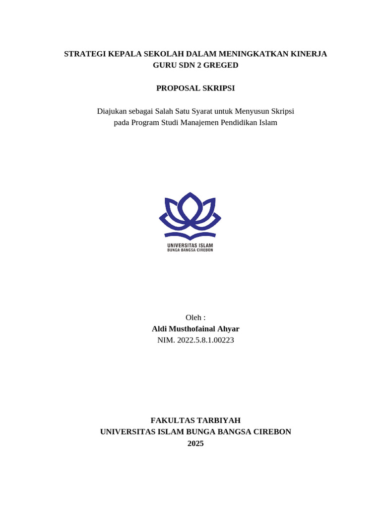 Template Proposal Skripsi Kualitatif (Uts) | PDF