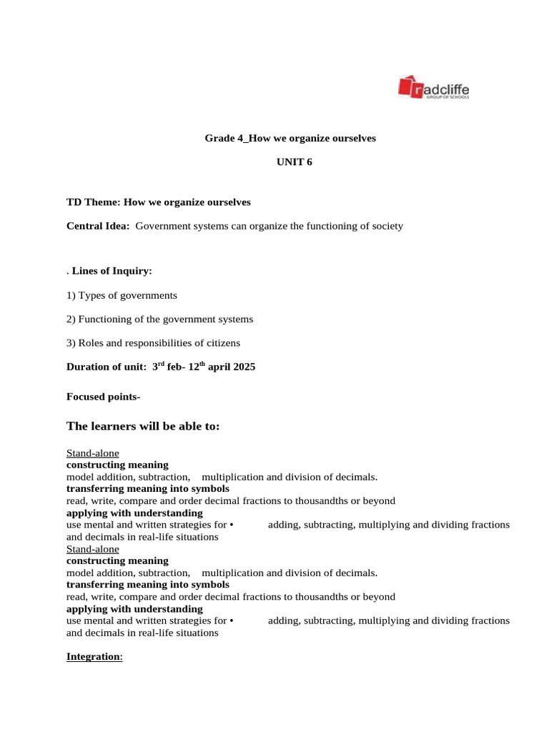 Gr4 HWOO Math Unit5handout1 | PDF | Multiplication | Numbers