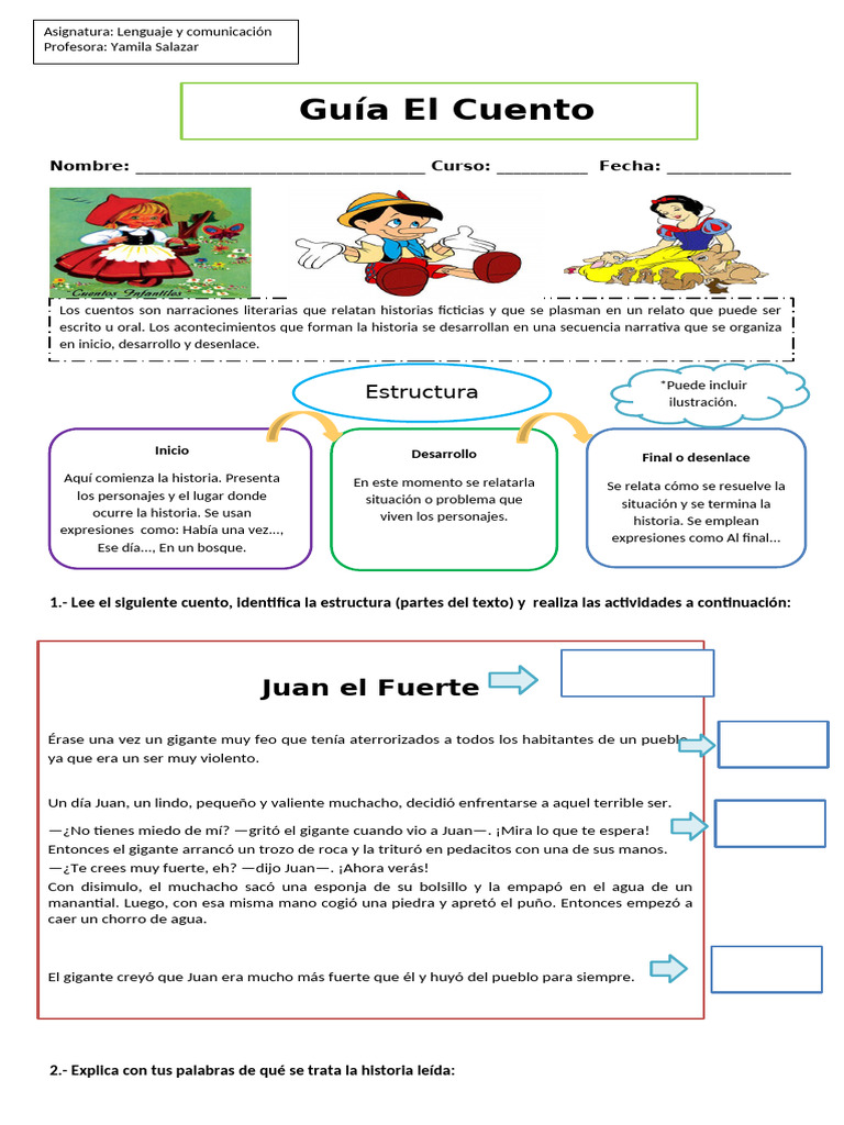 Guia Cuento 1 | PDF | Luna