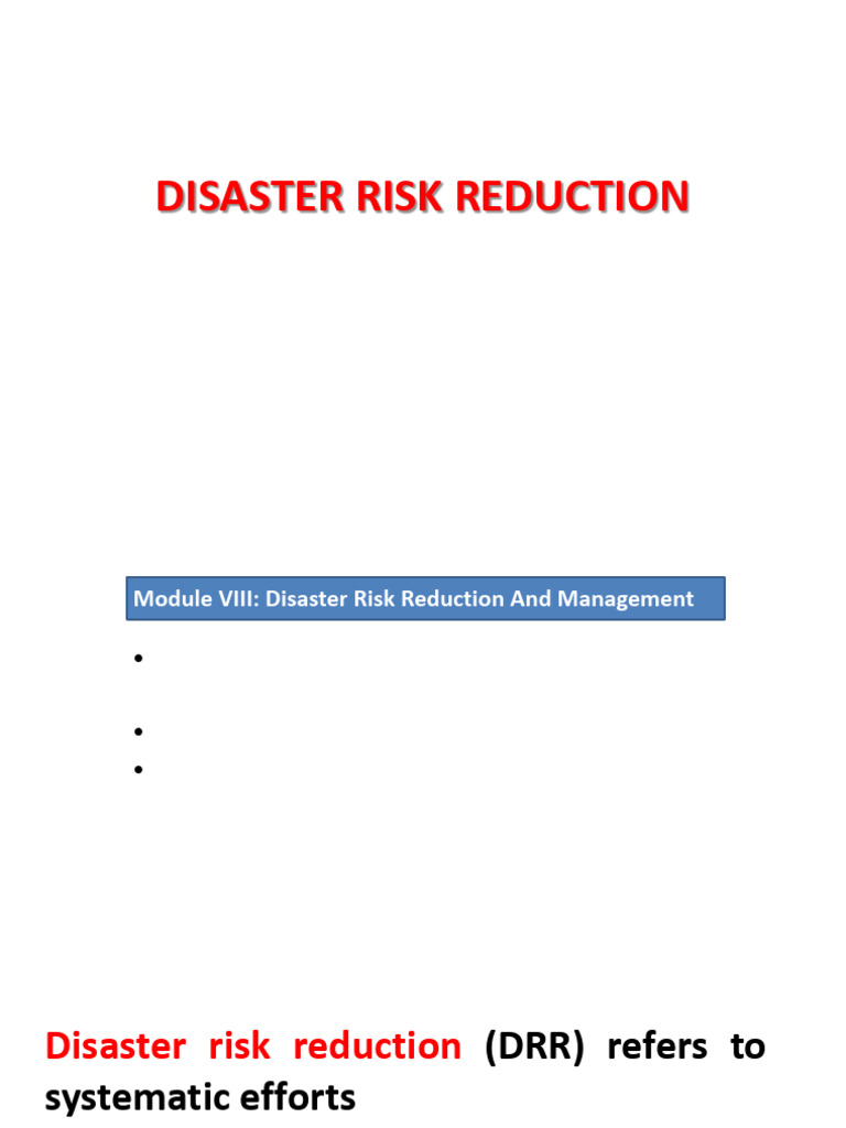 Disaster Risk Reduction Strategies | PDF | Emergency Management | Risk ...