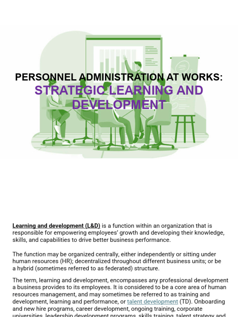 STRATEGIC-LEARNING-AND-DEVELOPMENT | PDF | Learning | Behaviorism