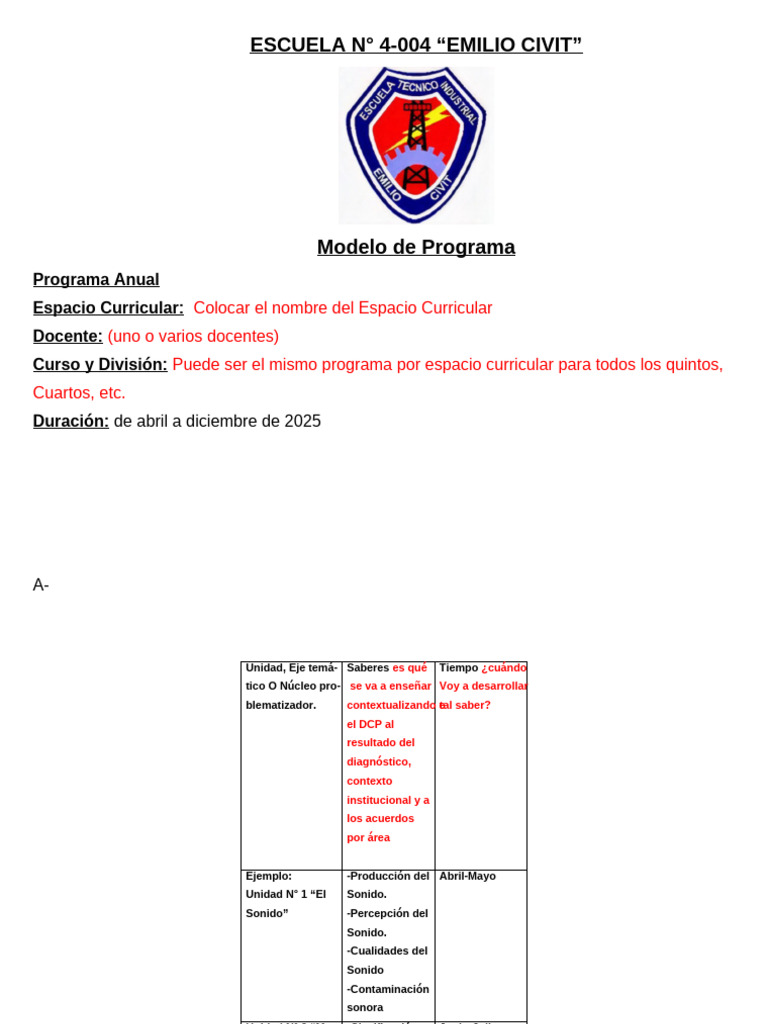Modelo de Programa-1 (1) | PDF
