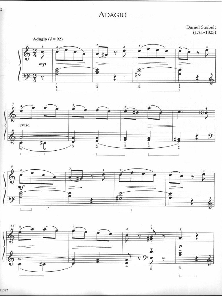 Daniel Steibelt - Adagio in A Minor | PDF