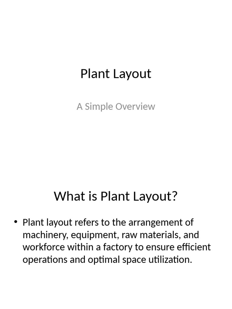 Understanding Plant Layout Types | PDF