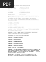 Reading Activity - News Broadcast Script Sample For Students | PDF ...