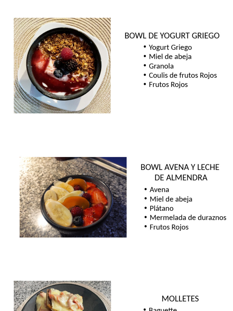 Menú Variado de Platillos Deliciosos | PDF | pesto | ensalada