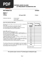 Madas Advanced Level Math Practice Paper | PDF
