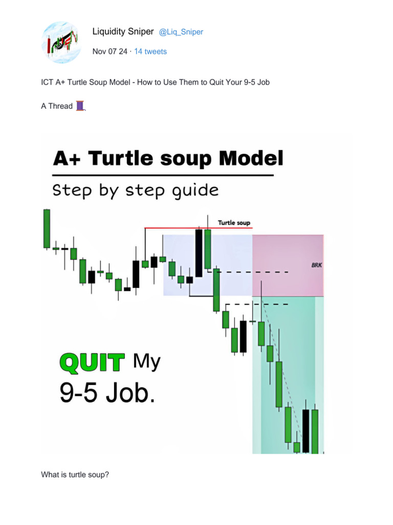 Liquidity Sniper: Nov 07 24 ICT A+ Turtle Soup Model - How To Use Them ...