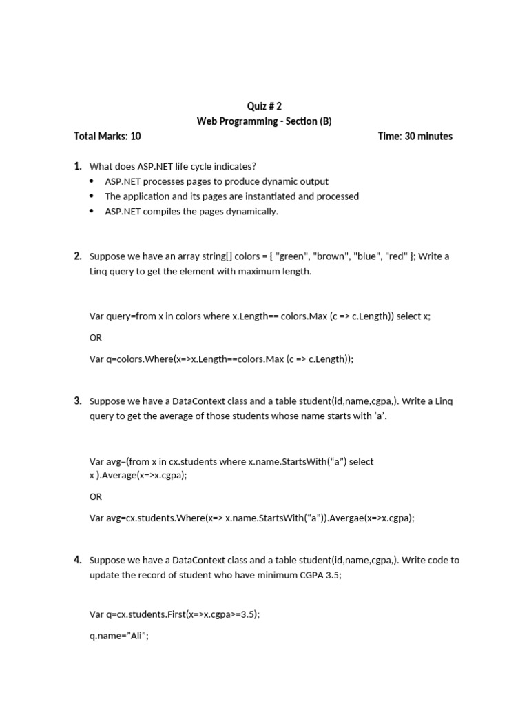 Q2 Solution | PDF