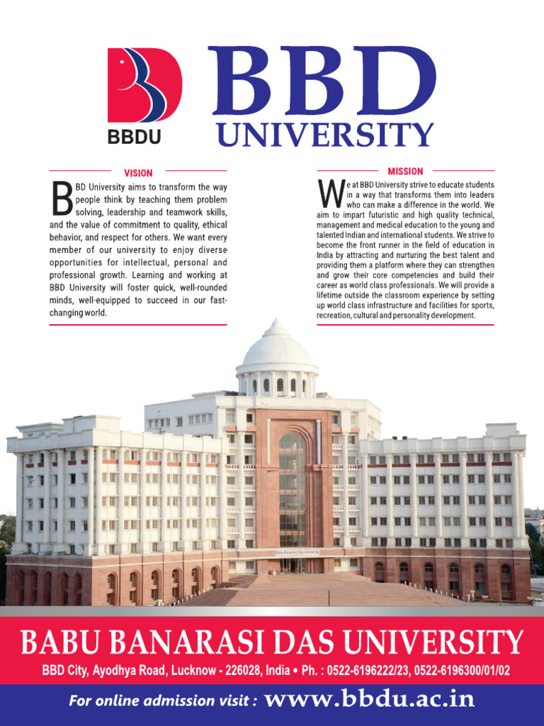 Bbdu Fee Brochure 2023 24 | PDF
