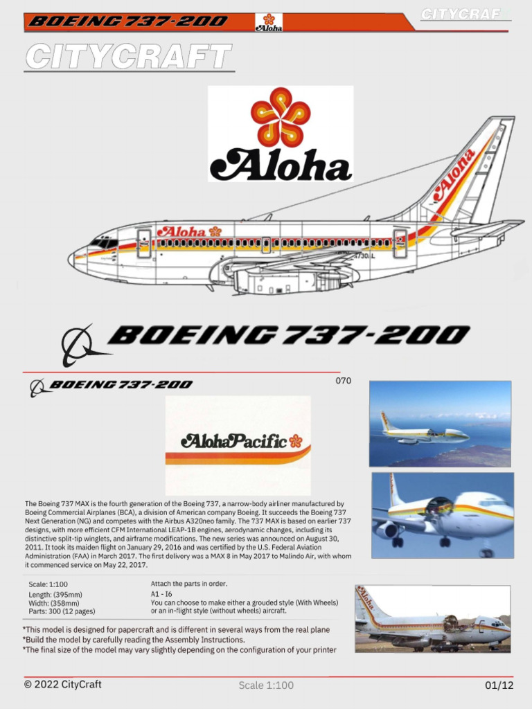 Boeing 737-200 Da Aloha Airlines N73711 Voo 243 | PDF