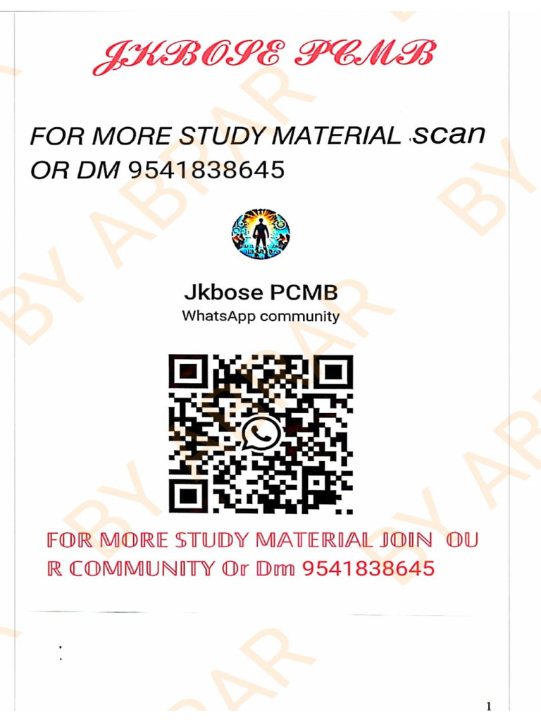 Important Mcqs of Bio. | PDF