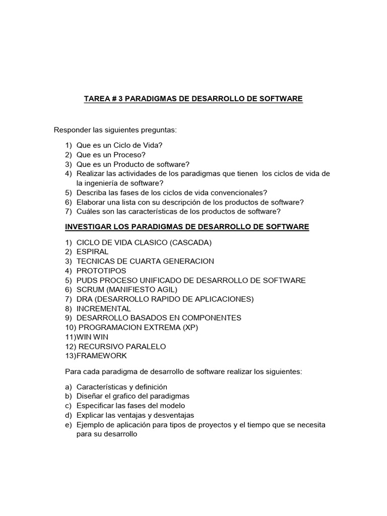PRACTICO # 2 Paradigmas de Desarrollo de Software | PDF