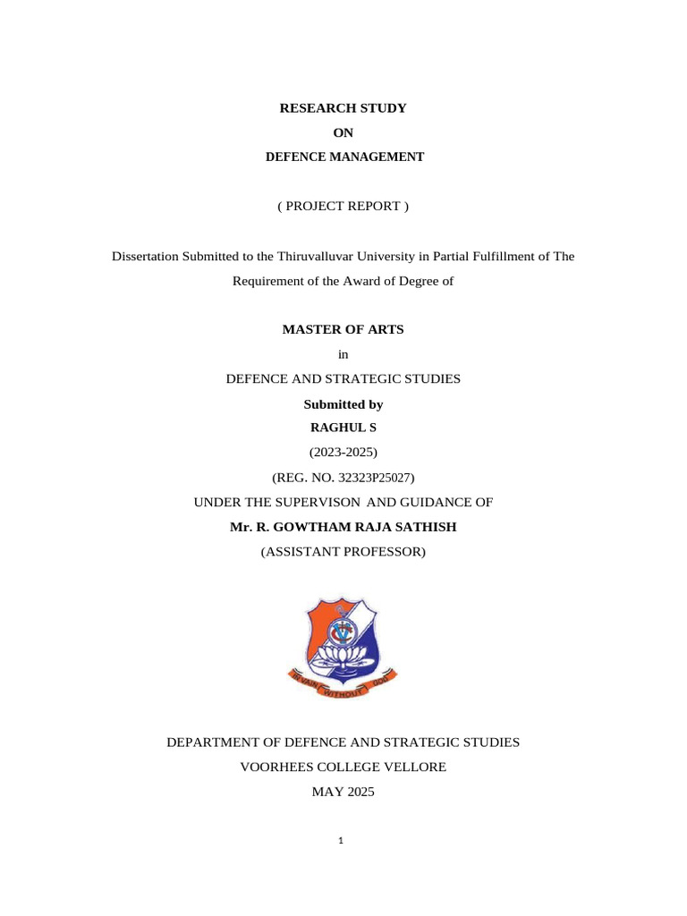 RAGHUL (1) | PDF | Military | National Security