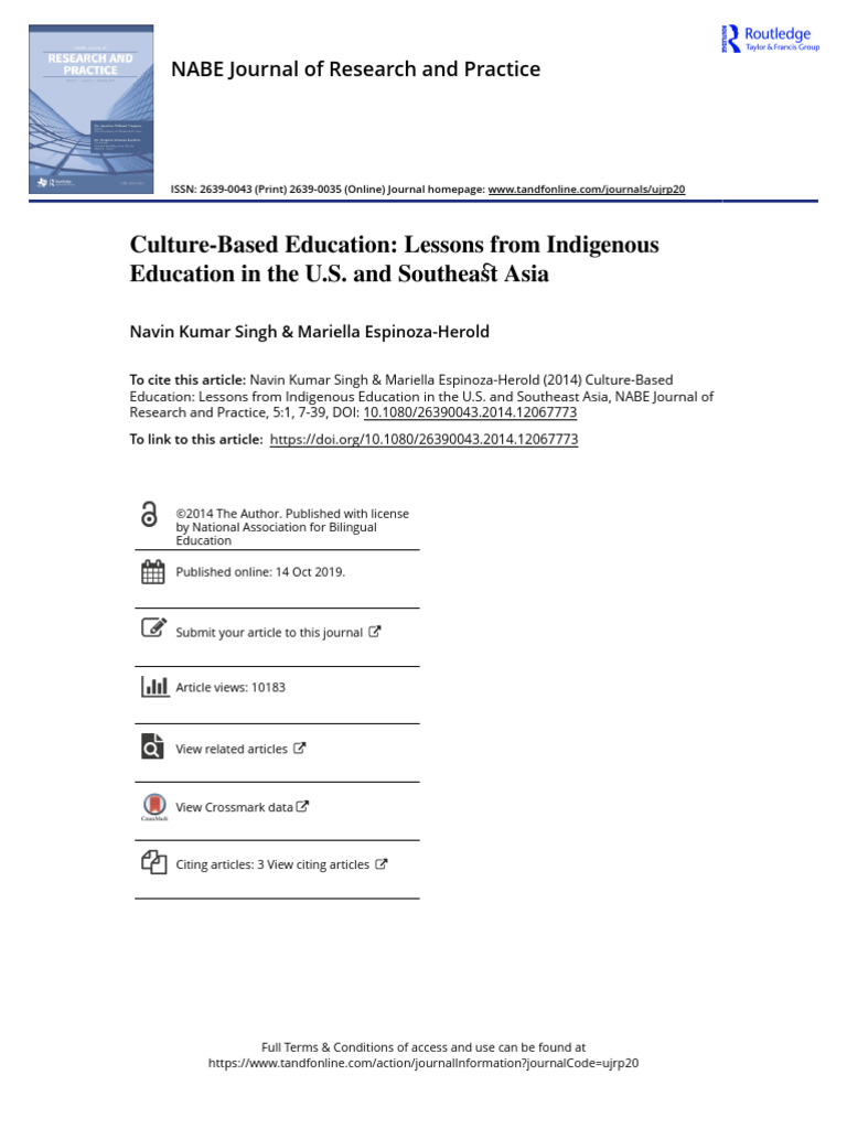 Culture-Based Education in Indigenous Contexts | PDF | Indigenous ...