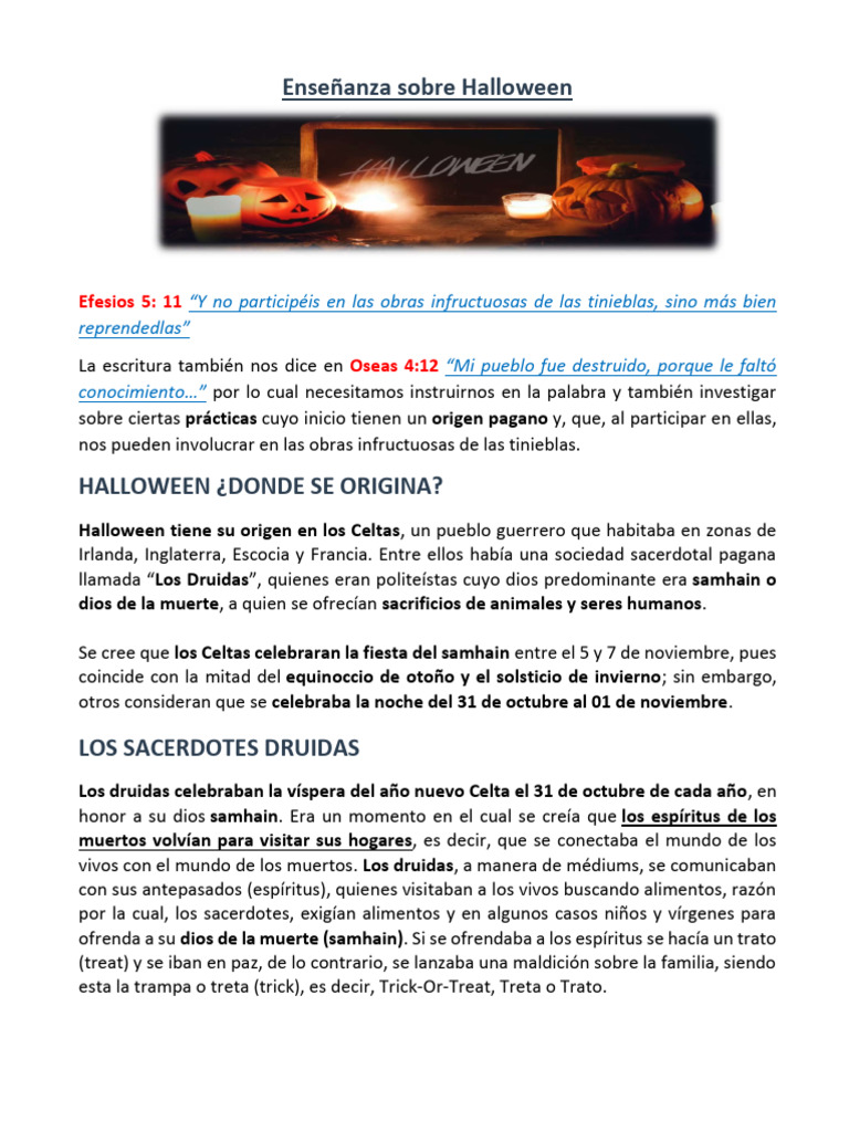 Halloween: Orígenes y Ocultismo | PDF | Víspera de Todos los Santos ...